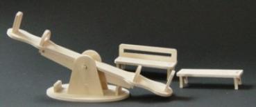 Laubsäge.de - Bausatz-Wippe und Bank